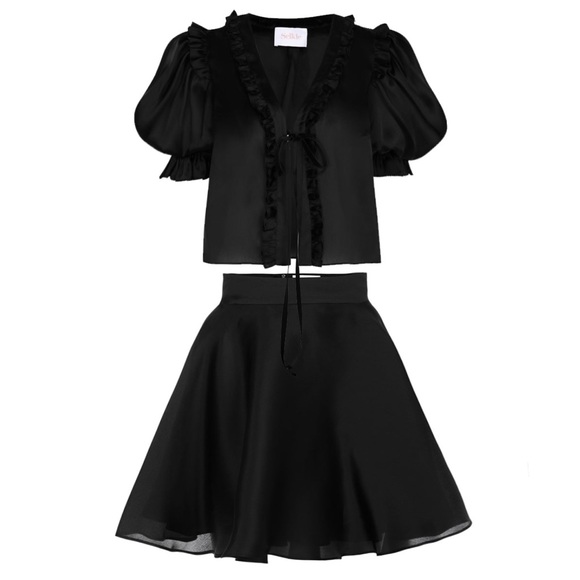 Selkie | Dresses | Selkie Collection Silk Paper Doll Set In Caviar ...